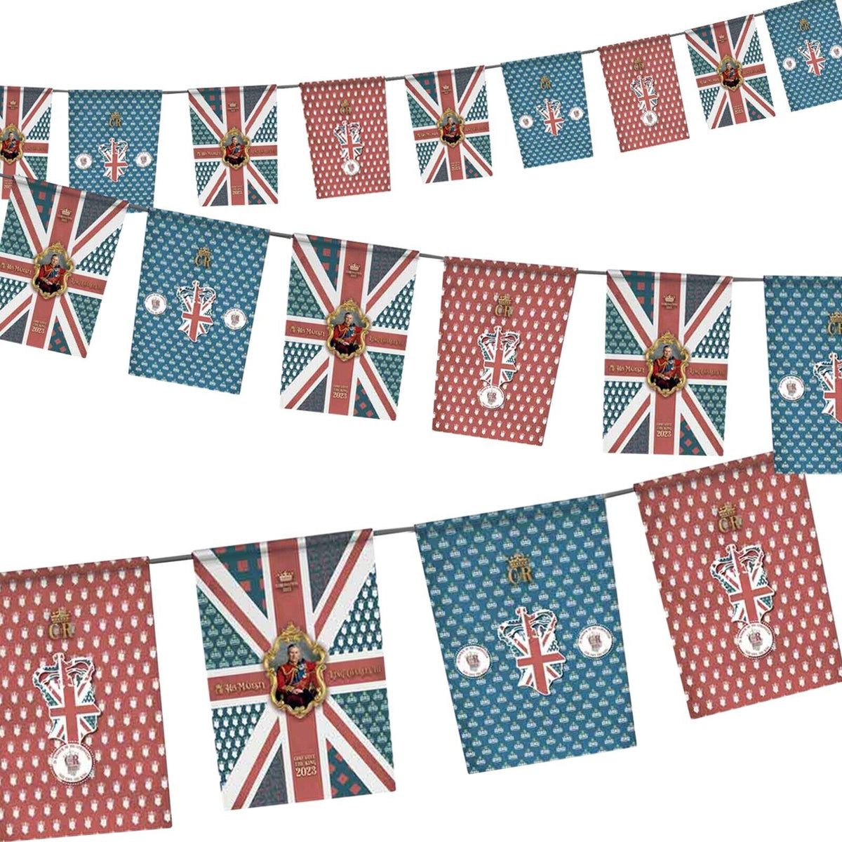 King Charles Coronation Rectangle Bunting 3m – Kapasi One Stop Shop